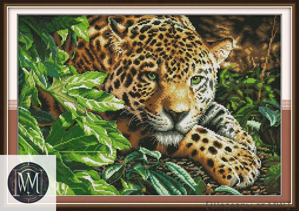 NKF вышивка крестом наборы, Схема на 14CT "леопард", 49*35CM