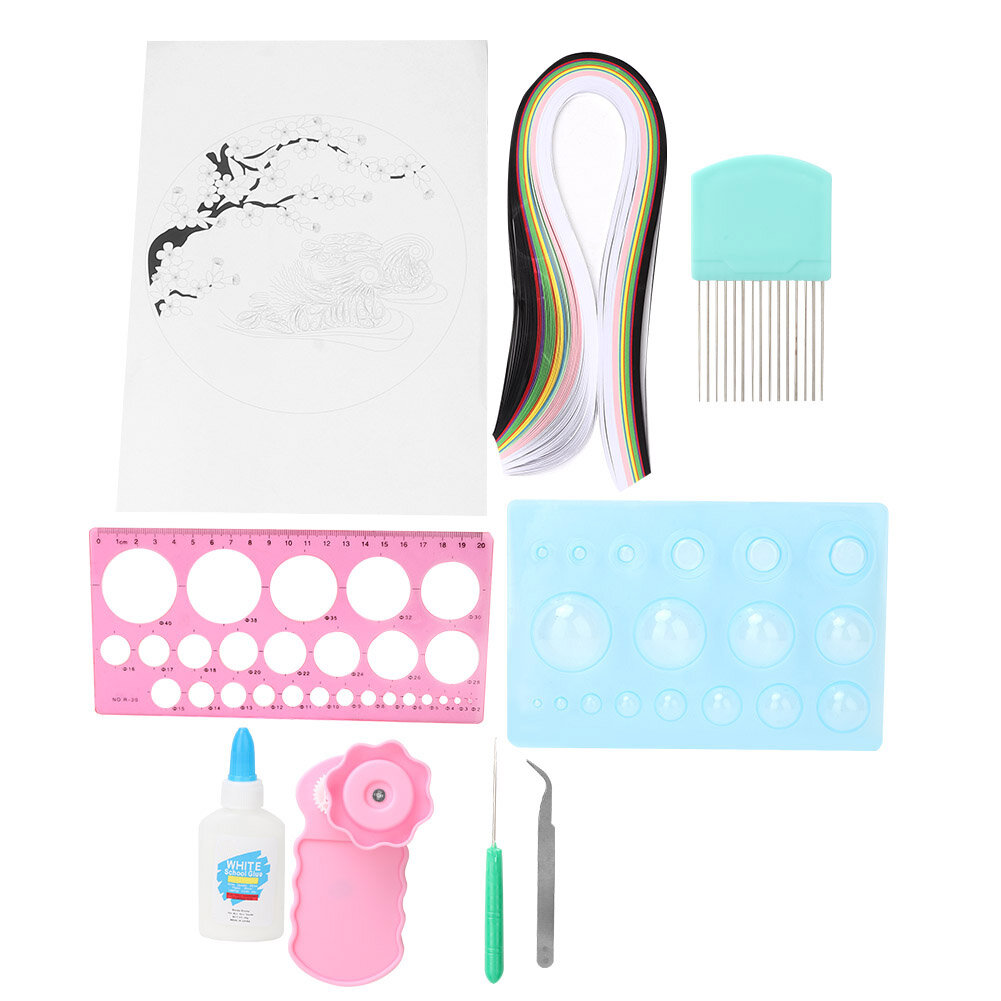 Набор для квиллинга: инструменты и бумага для развития детского творчества