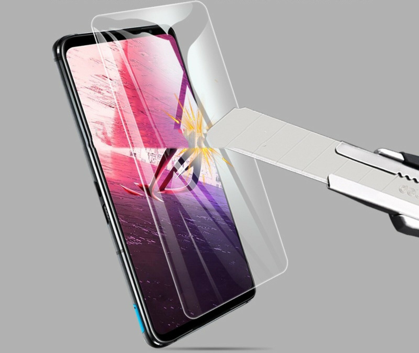 Защитное стекло MyPads для Asus ROG Phone 5s с олеофобным покрытием и защитой экрана