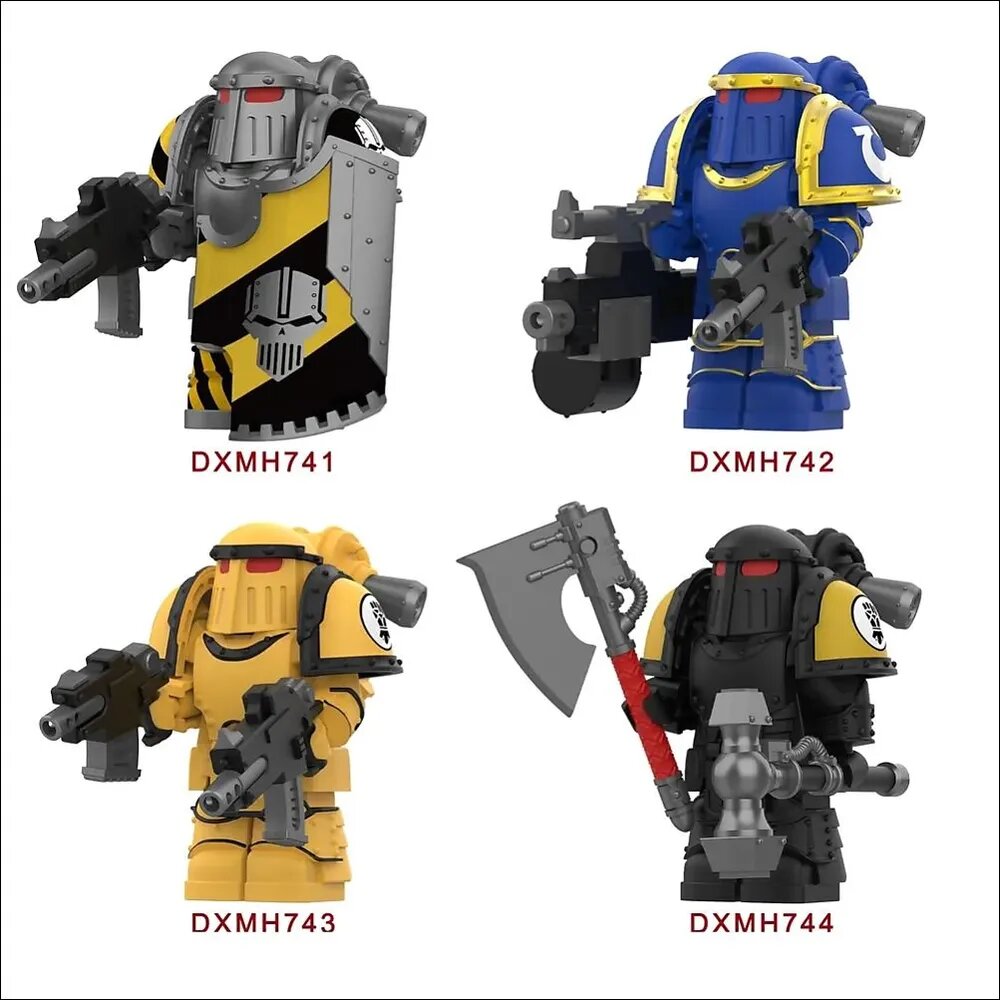 Warhammer 40k: Астартес в силовой броне MK3 Ультрамарины, Железные Воины. Набор для сборки, совместимы с легo конструкторами