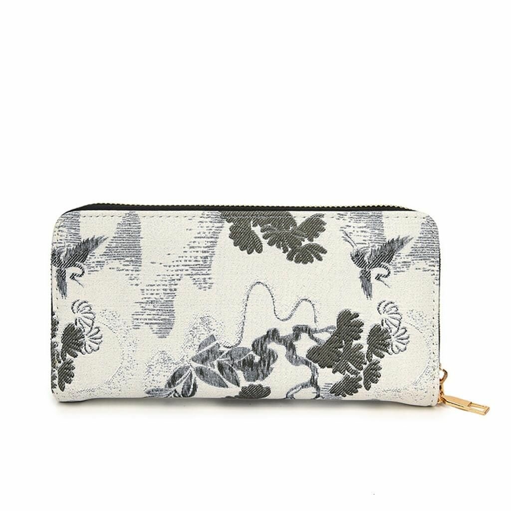 Тонкий кошелек с культурным мотивом, несколько отделений, легкий и улучшенная организация карт, Черный