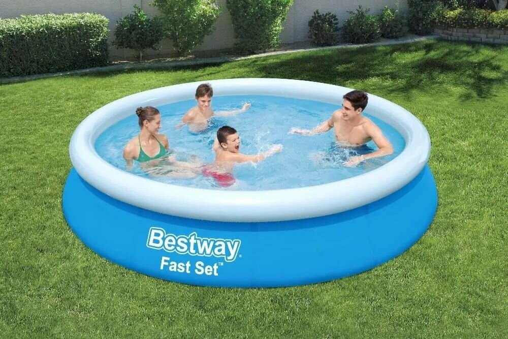 Бассейн с надувным кольцом BESTWAY, 366х76см