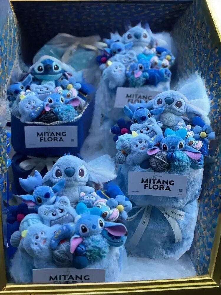 Подарочный букет из мягких игрушек Стич 30 см