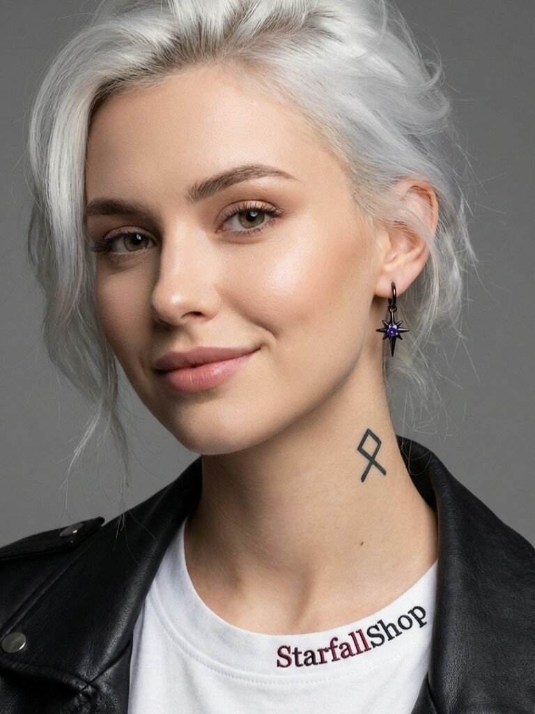 Серьги-трансформеры, славянский оберег, искусственный камень, фианит