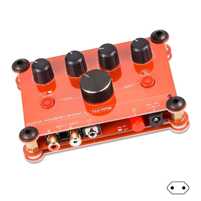 4-Канальный Усилитель Для Наушников Сплиттер Независимая Регулировка Стерео Микшер С Низким Уровнем Искажений Сплиттер Аксессуары