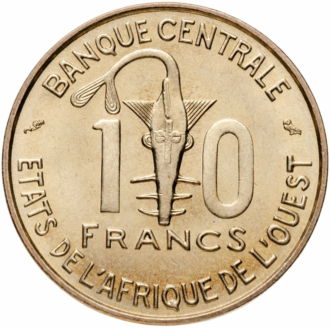 Западная Африка BCEAO 10 франков francs 1966, Латунь, в сохранности UNC