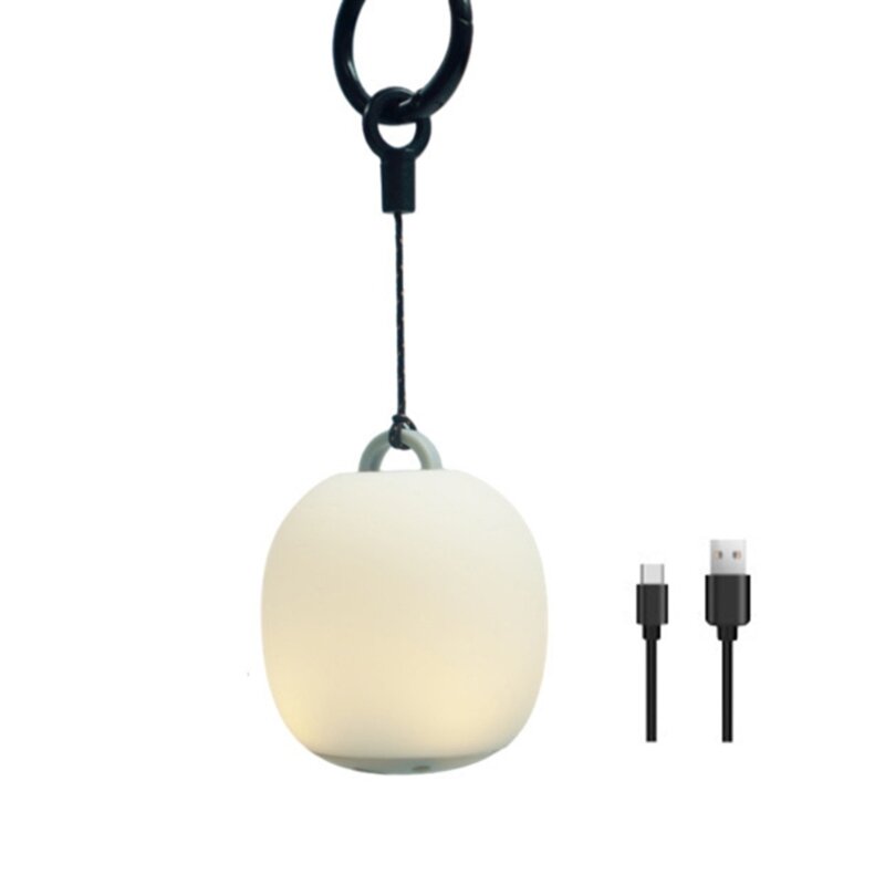 Портативный Светодиодный Подвесной Светильник Водонепроницаемой Формы Яйца Мягкие Силиконовые Фонари Экструзионные Фонари Для Наружного Кемпинга Пешего Туризма