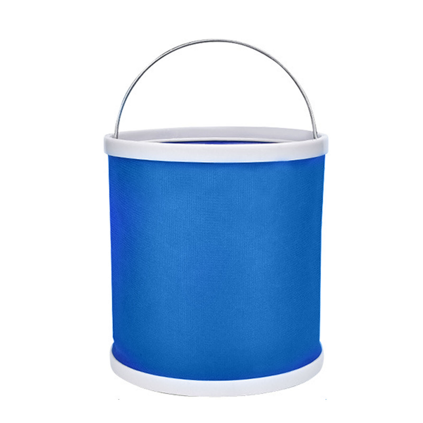 Складное ведро из ткани Оксфорд, Портативное ведро для воды для кемпинга на открытом воздухе, рыбалки, мойки автомобилей, 9 л: 23,6 х 21 см/9,3-8,3 дюйма (Диаметр. H)