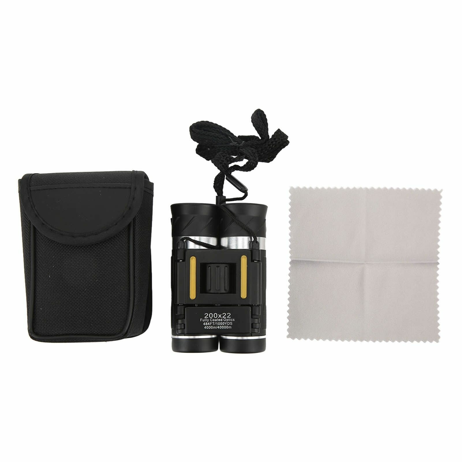 Компактный бинокулярный оптический стеклянный телескоп высокой четкости 200x22, портативный мини-бинокулярный телескоп для охоты на открытом воздухе