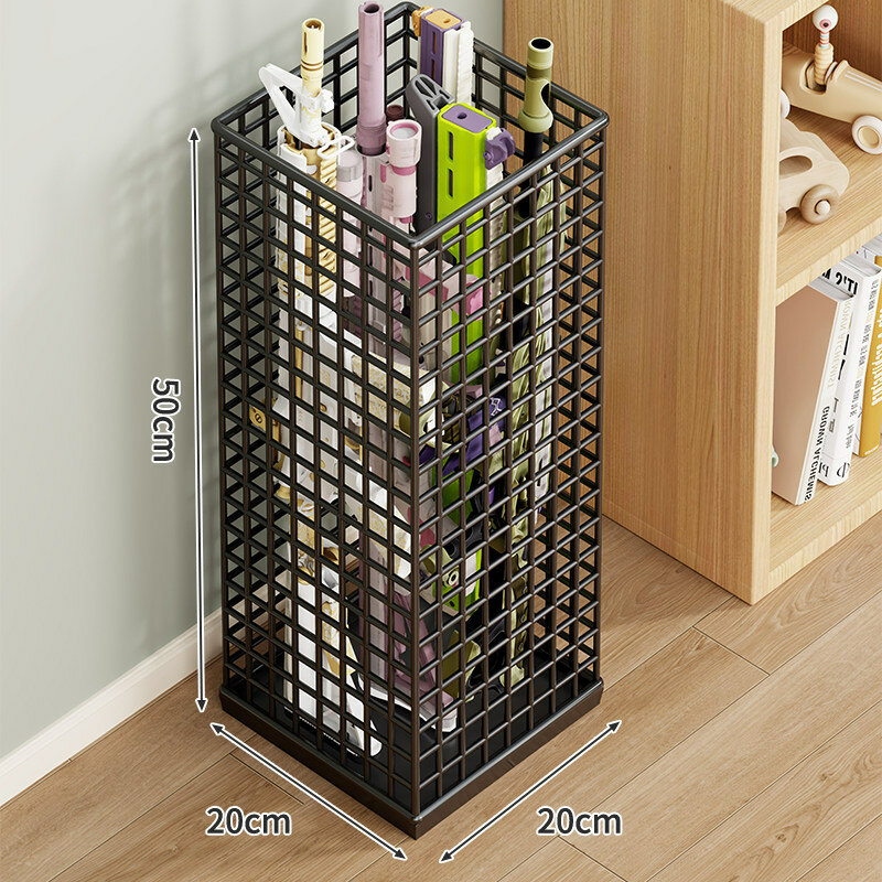 Корзина для хранения инструментов для уборки ванной и туалета, вместительный органайзер для хранения бытовых метел и швабр.