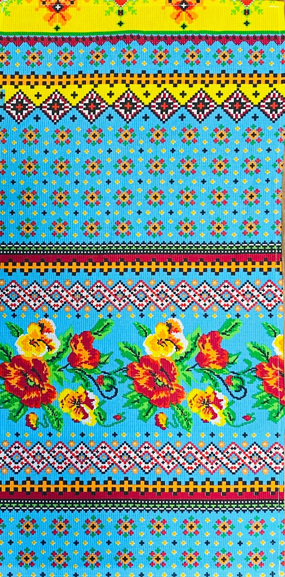 Кухонное полотенце Вафельное с петелькой для подвешивания 40*75 см "Красные маки" в подарок на Новый год, на День Рождения, на 8 марта из 100% хлопка