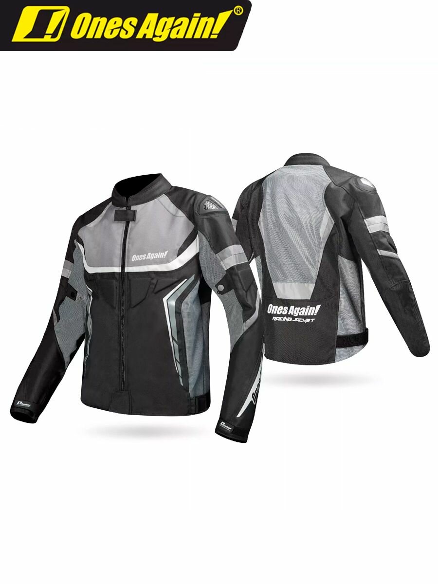 Мотокуртка Ones Again SJ05 / Легкая куртка с защитными вставками и вентиляцией