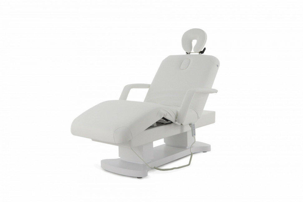 Массажный стол электрический MED-MOS ММКМ-2 (КО-156Д) белый/белое дерево