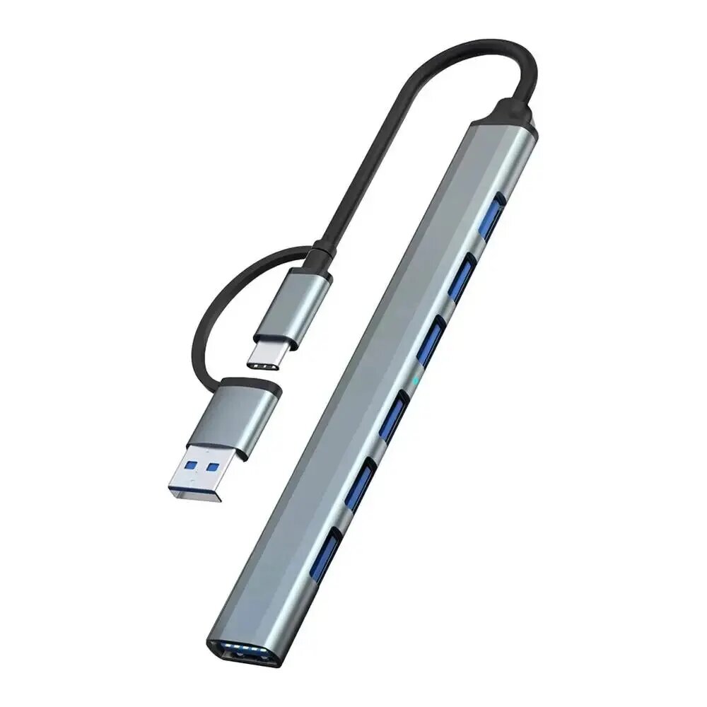7-в-1 USB C Hub 3.0 Из Алюминиевого Сплава USB 2.0 Type C Splitter Extender Adapter Для MacBook Pro Surface Pro Notebook