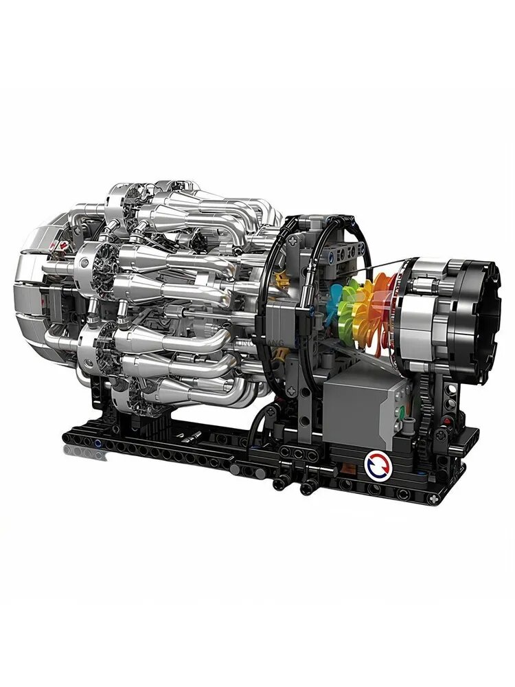10216 Турбореактивный Авиационный Двигатель Сборная Модель для Сборки с Электромотором (2025 Новинка)