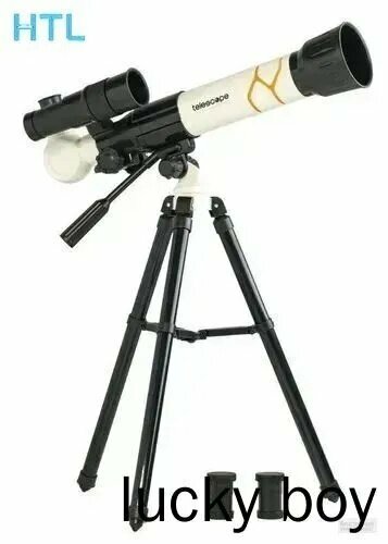 Телескоп "Юный астроном", домашний любительский оптический прибор для исследований ночного неба, астрономический набор для начинающих, изучаем космос и планеты солнечной системы, кратность х40, белый