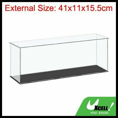 134516 Прозрачный акриловый бокс для коллекций, 41x11x15.5 см, защита от пыли, для поделок и коллекций