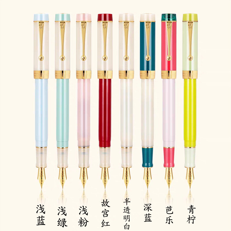 Ручка Jinhao Steel Century Pen 100 с корпусом из смолы, двухцветная, для взрослых мужчин и женщин, деловая ручка для офиса и практики каллиграфии.