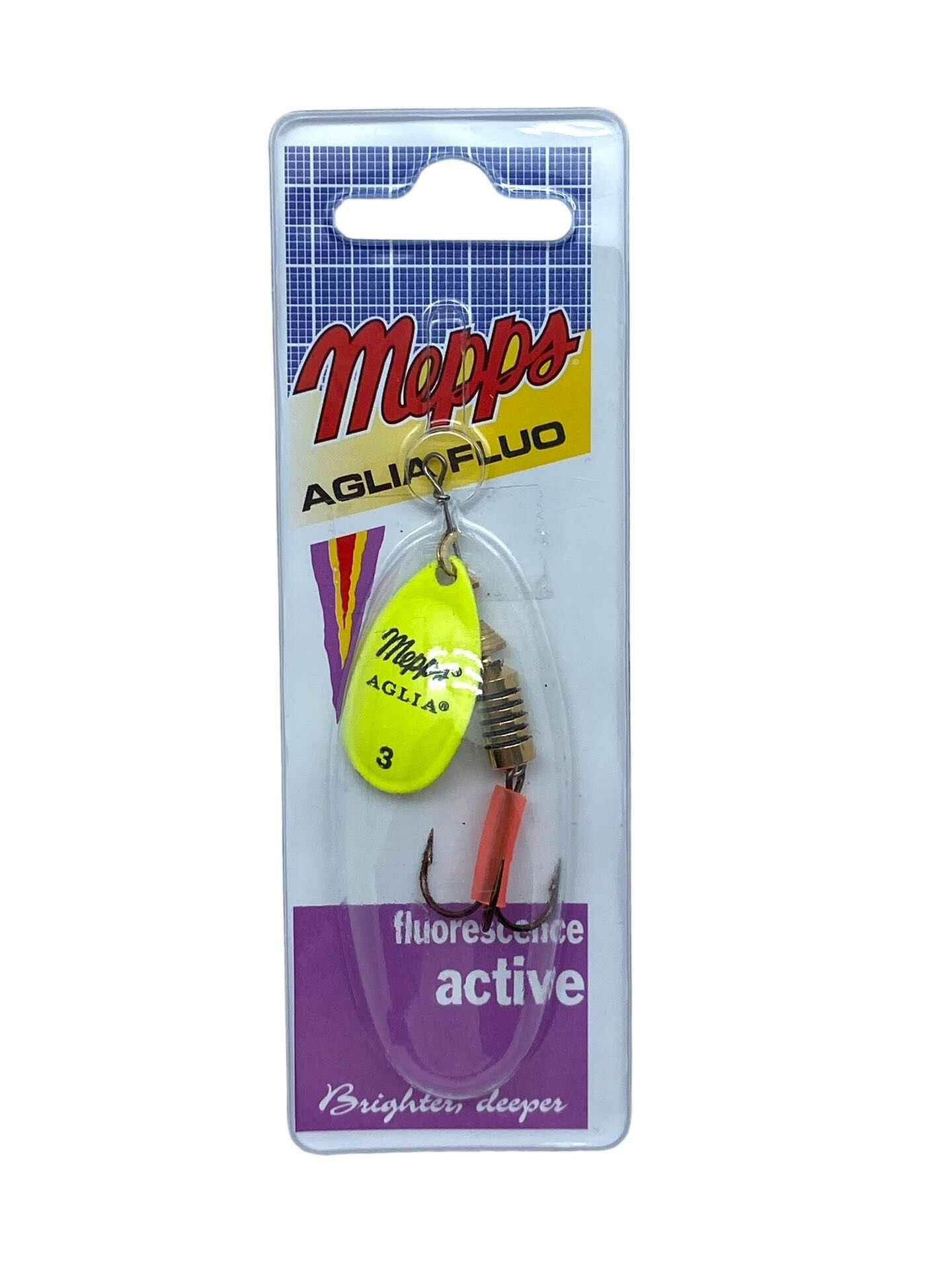 Блесна для рыбалки вращающаяся MEPPS "Aglia FLUO CHARTR" №3 (6,5г) блистер
