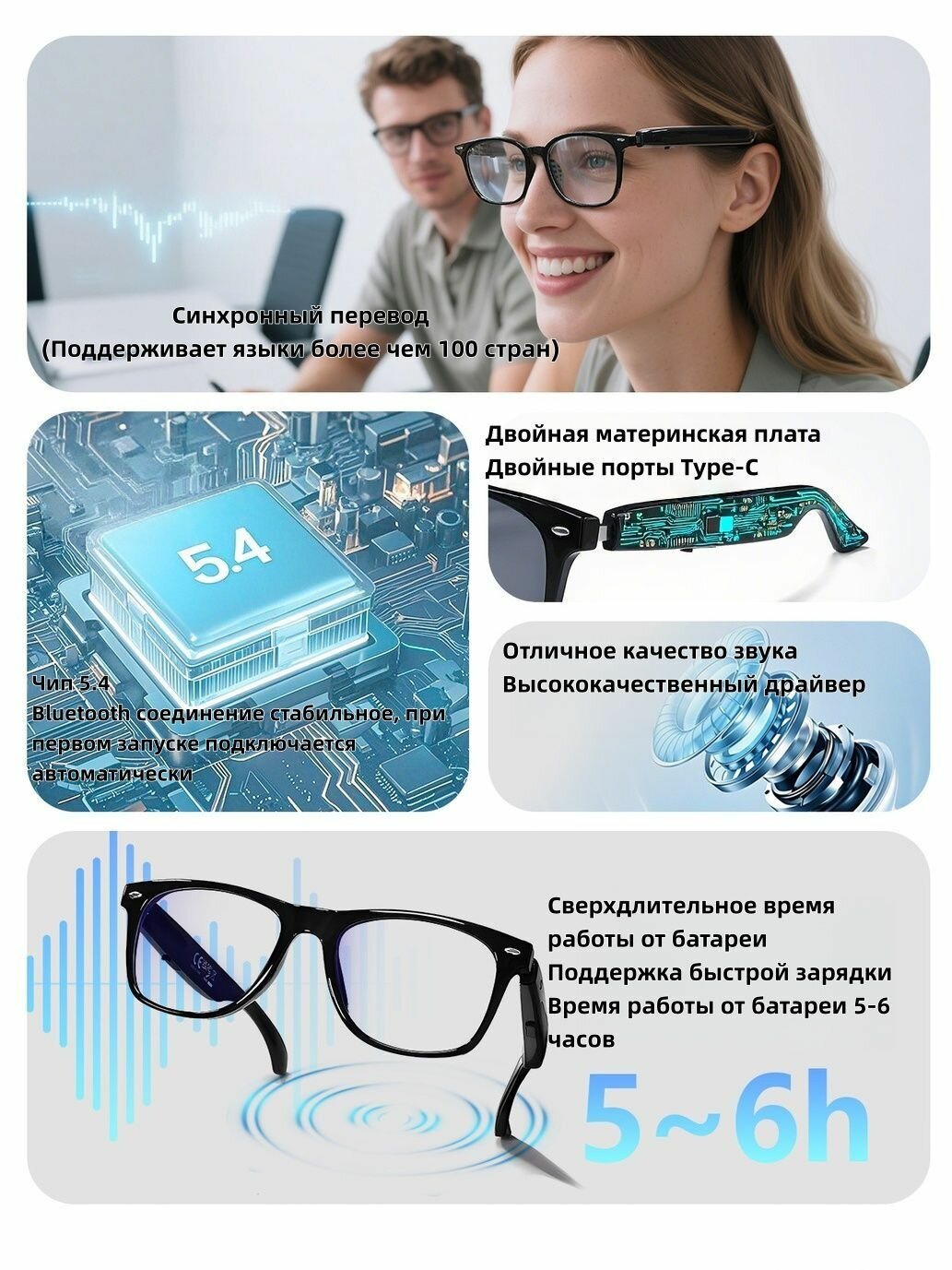 Умные Bluetooth-очки — фото 1