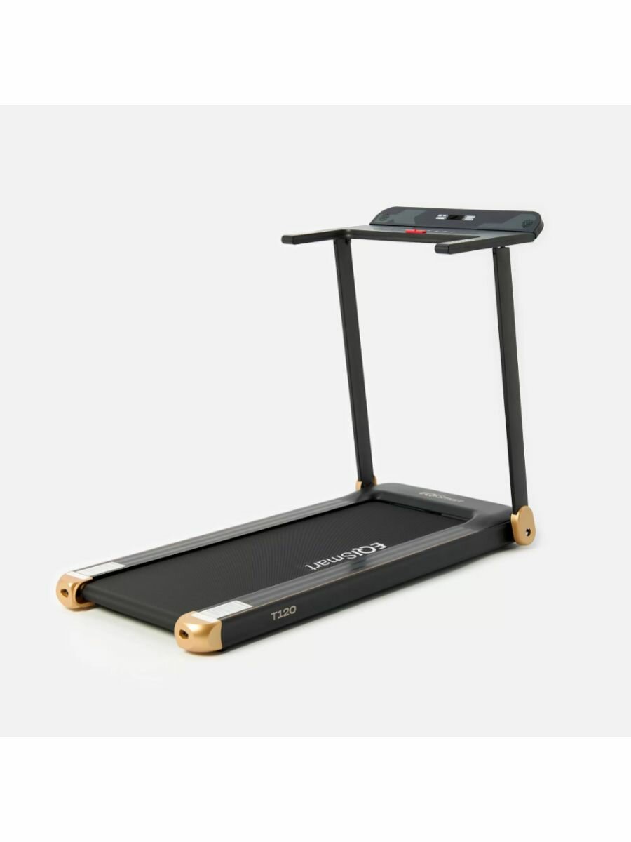 Беговая дорожка EQI Smart T120, до 100 кг, скорость 1-12 км/ч, черная/золотистая