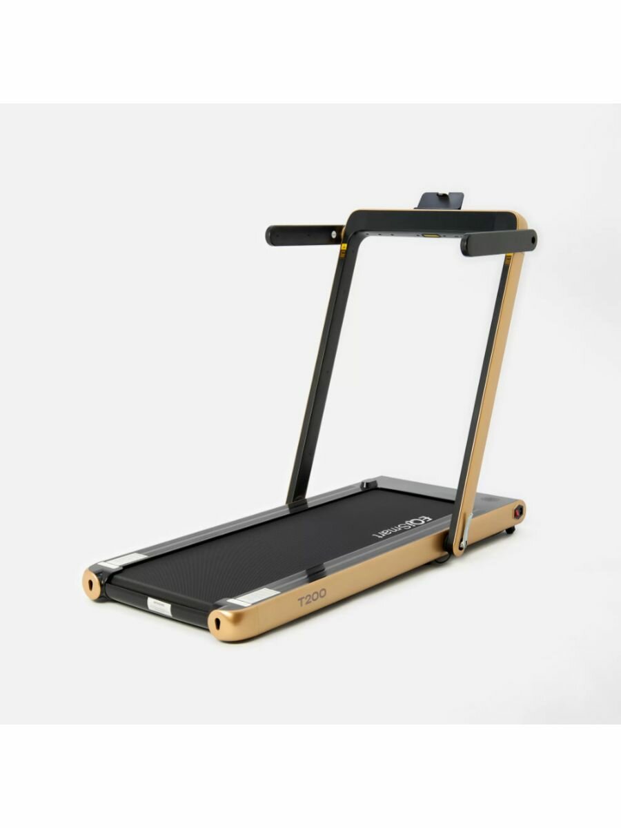 Беговая дорожка EQI Smart T200, до 120 кг, скорость 1-12 км/ч, черная/золотистая