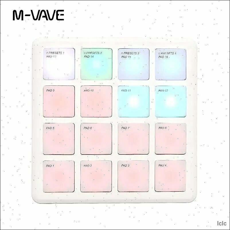 M-VAVE PAD Pocket Портативный MIDI-контроллер с RGB подсветкой для музыки и диджеинга