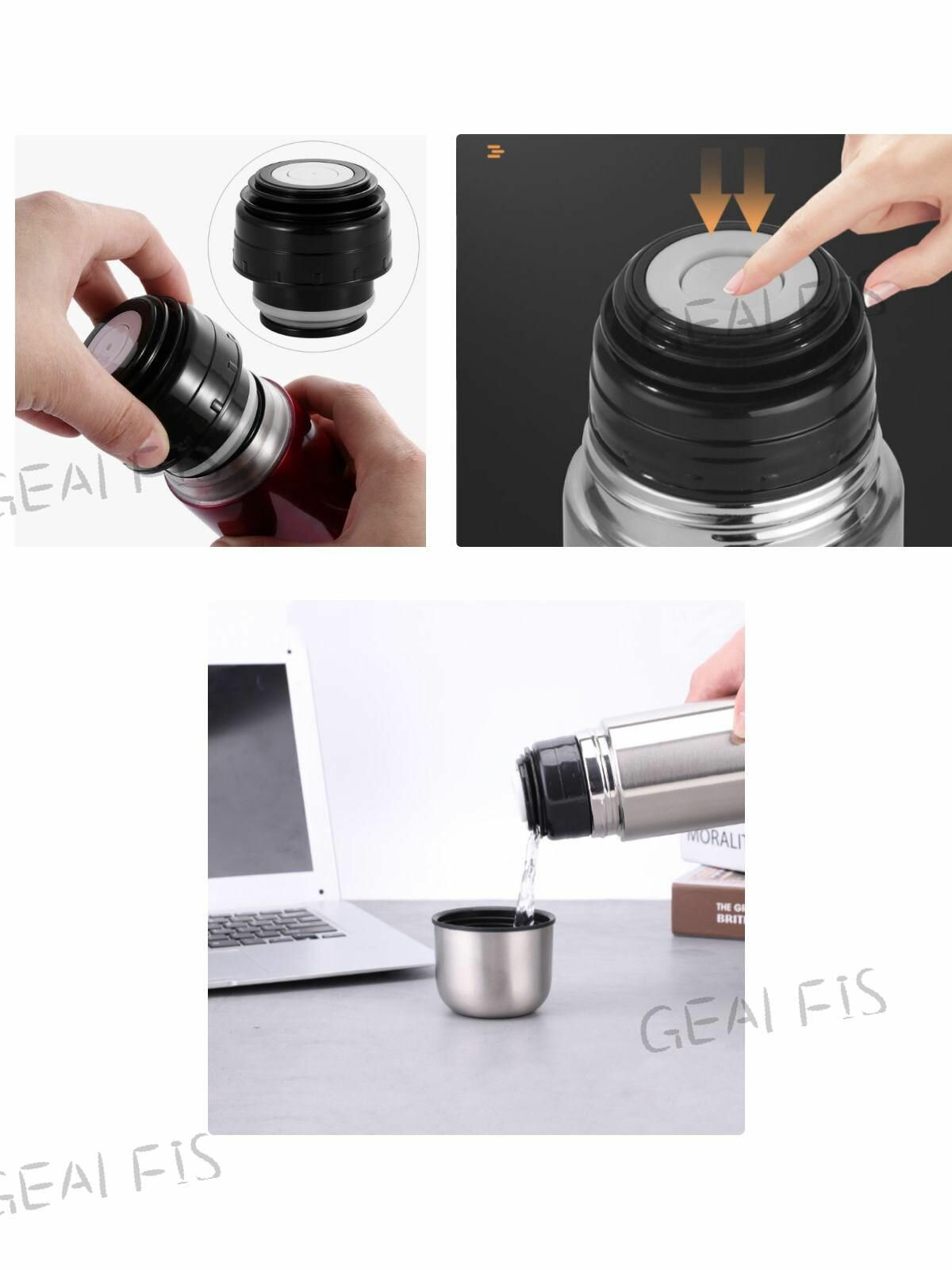 Крышка - с кнопкой, для термоса-гильзы - 4,5 см