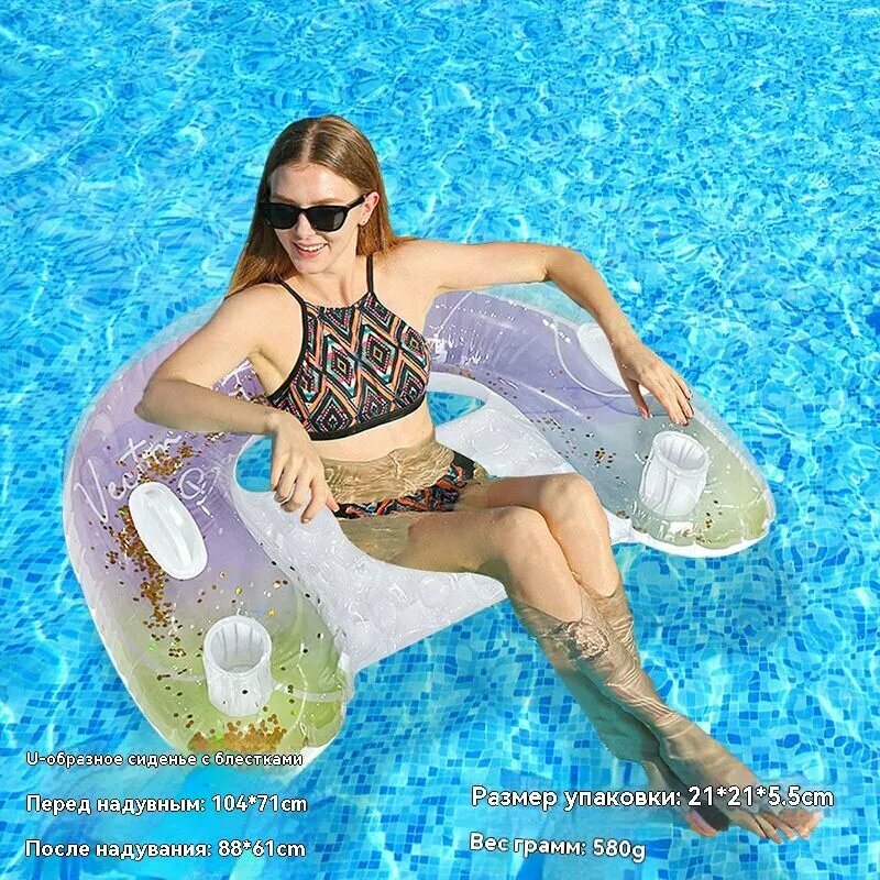 Надувное водное кресло для отдыха, плавающая кровать, гамак, складная спинка, плавающий ряд