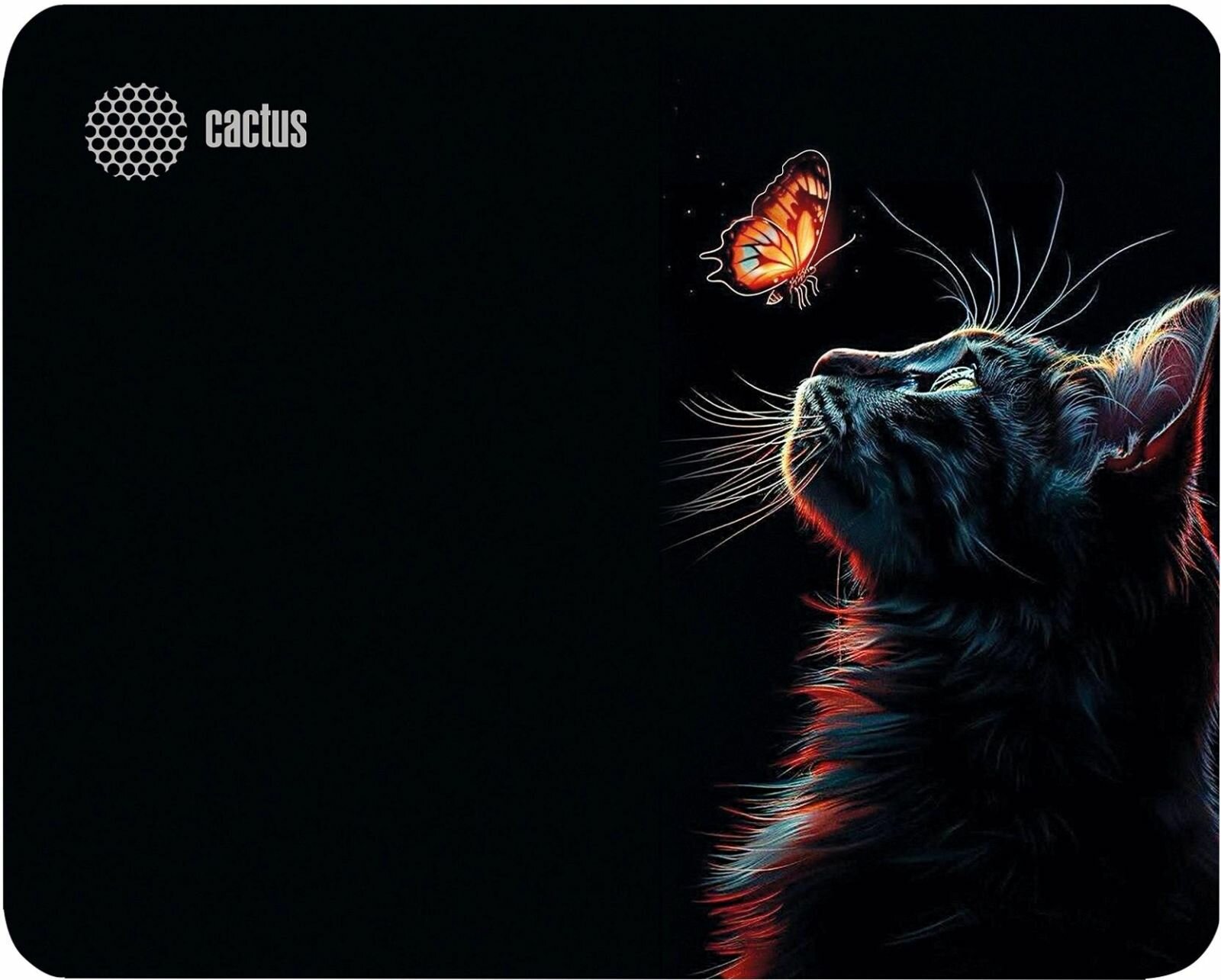Коврик для мыши CACTUS Night Cat, 220х180х2 мм, ткань, резина (CS-MP-P12XS)