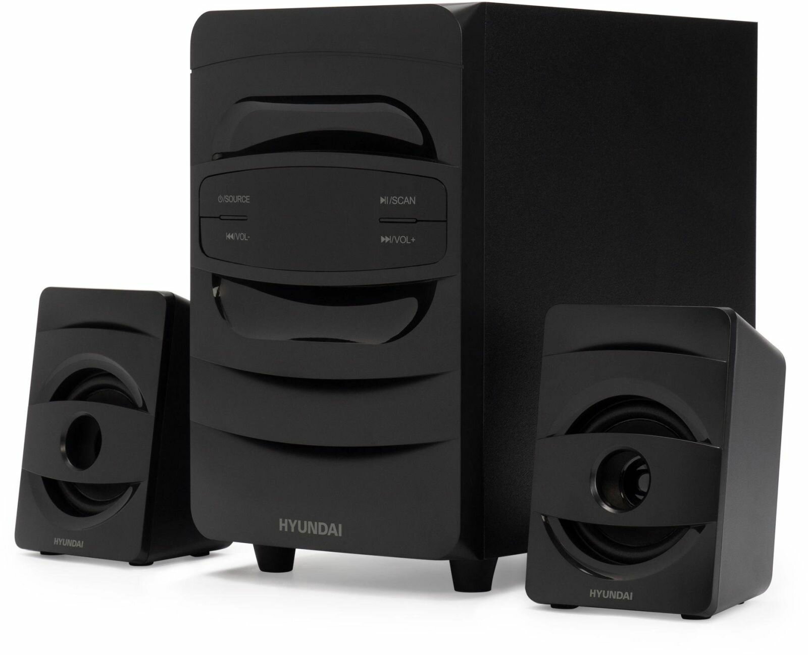 Музыкальный центр HYUNDAI Микросистема, черный, 30 Вт, FM, USB, BT (H-MS1404)