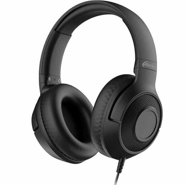 Наушники Ritmix RH-544TV RC полноразмерные - 5м c регуляторм громкости , чёрные
