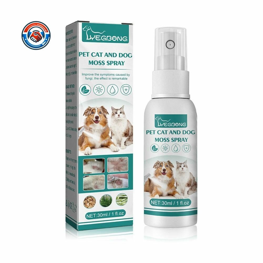 Спрей для ухода за кожей собак и кошек от зуда и перхоти, натуральное средство с алоэ вера и софорой, 30 мл, портативный флакон