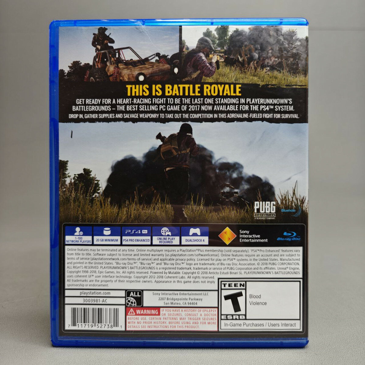 Игра PlayerUnknown's Battlegrounds, для PS4, диск — фото 1