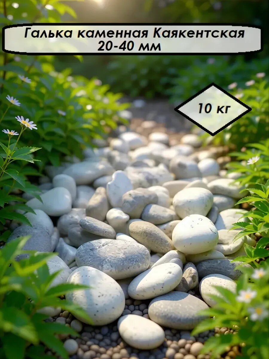 Галька каменная Каякентская 20-40 мм 10 кг