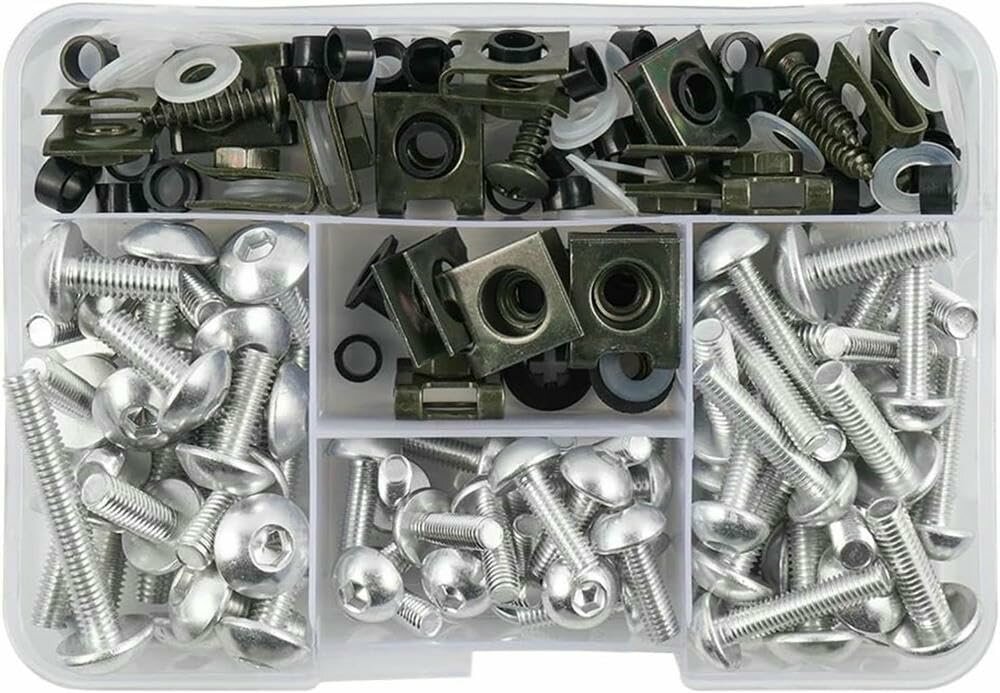 Болт обтекателя мотоцикла, болты для лобового стекла, набор винтов, зажимы, гайки для болтов, 177 шт. для Yamaha TENERE