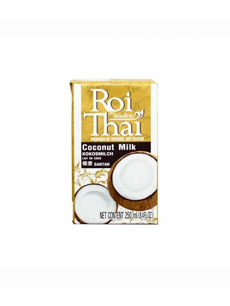 Молоко кокосовое Roi Thai "Без глютена", 250мл, без сахара, без консервантов