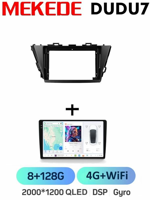 Магнитола 9" Mekede DUDU7 8/128 Gb для Toyota Prius Plus Alpha 2012-2017 Правый руль carpay Android