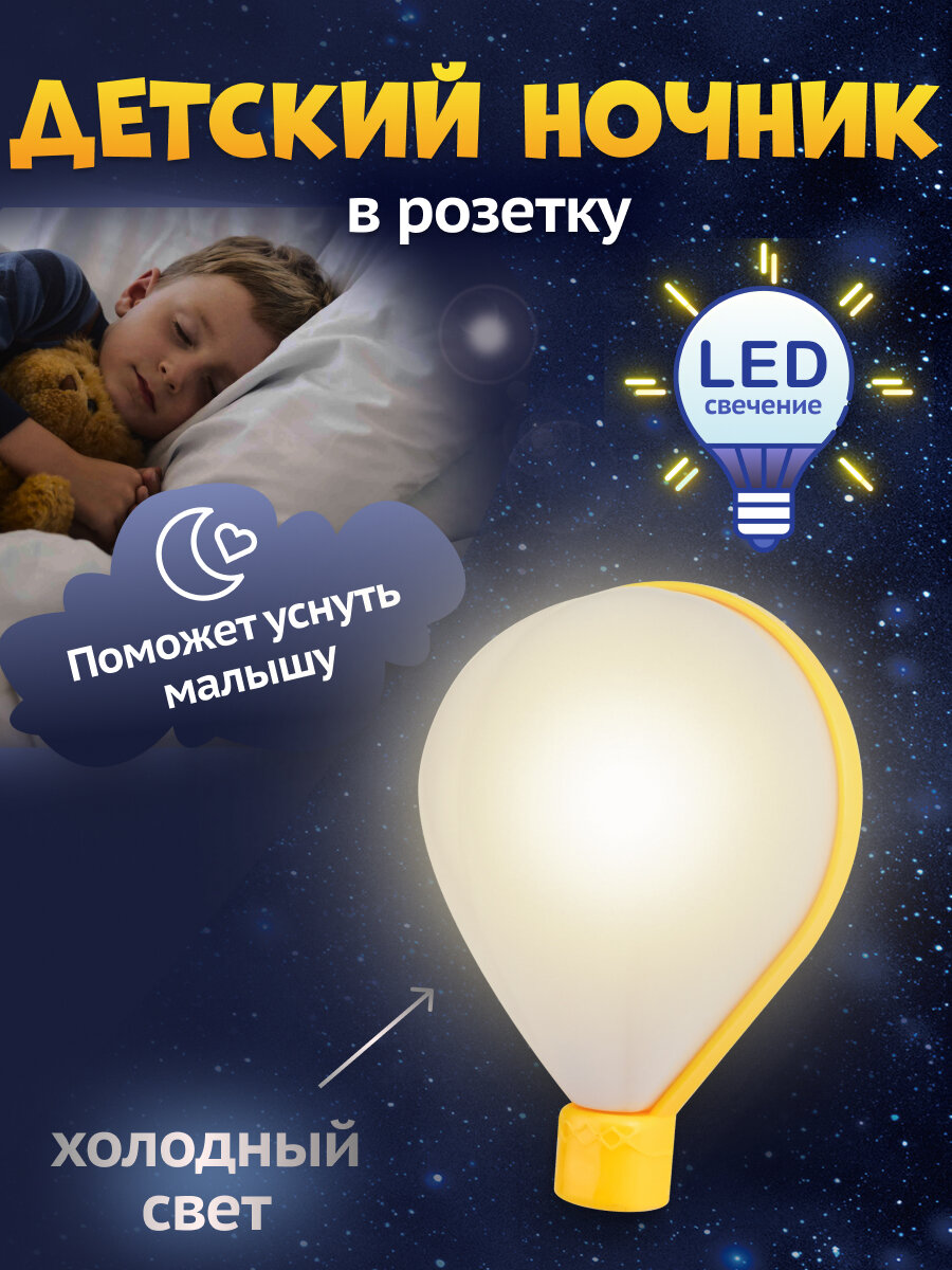 Светильник декоративный. "Воздушный шар", LED, пластик, 11*8 см, тип питания: от сети СВП-0041