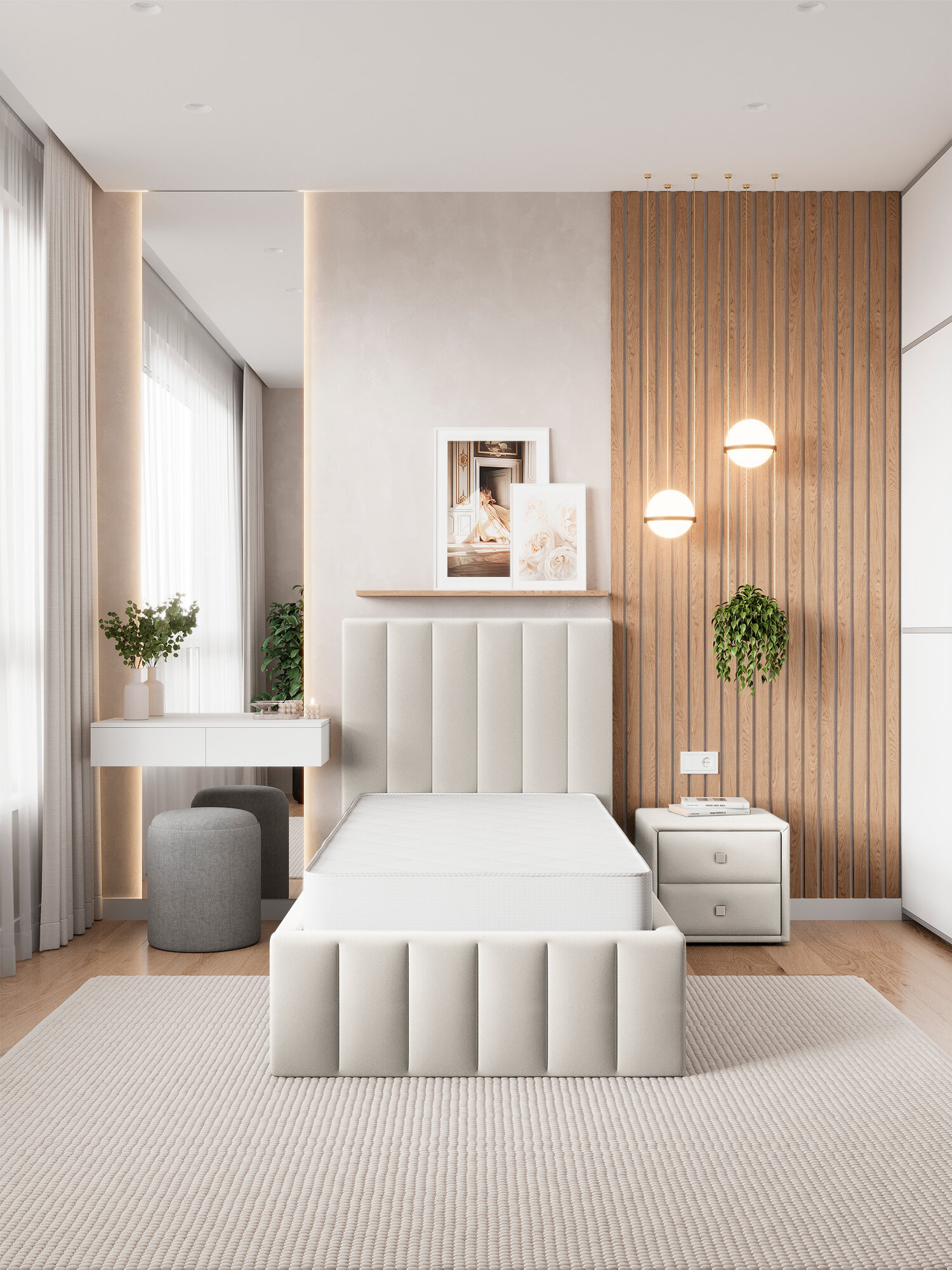 Кровать Микс Интерьер 90х200 с подъемным механизмом, Альпия с мягким изголовьем для дома и спальни, ортопедическое основание, ящик для белья