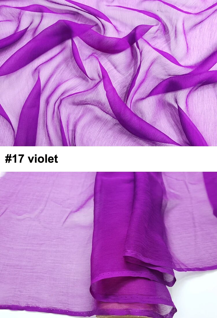 Шелковая ткань жоржет FABRIC SHIPPER 1х1,3 м Фиолетовый, No.17 violet