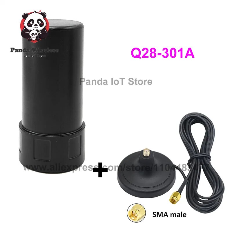 GNSS антенна Q28-301A с базой, кабель 1m