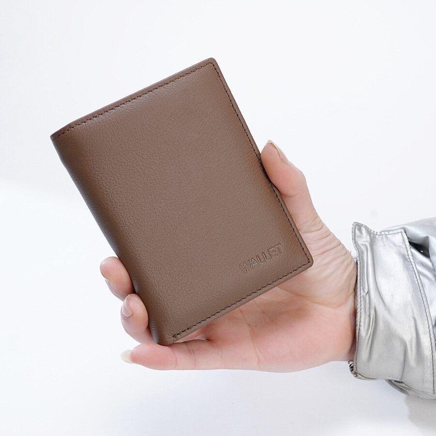 Минимализм сумки ZY Кожаный кошелек RFID, многофункциональный