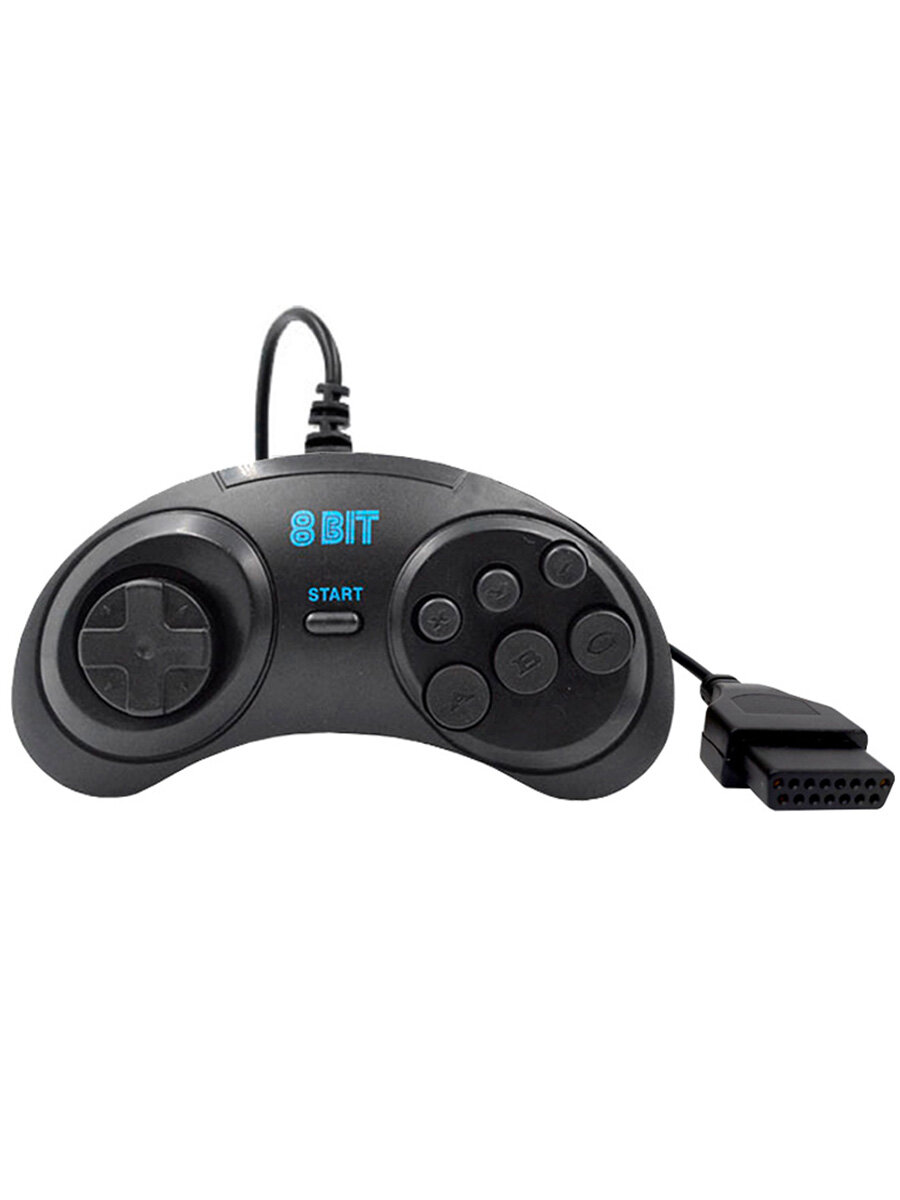 Проводной джойстик 8 bit (форма 16 bit) (15 Pin, широкий разъём) Black