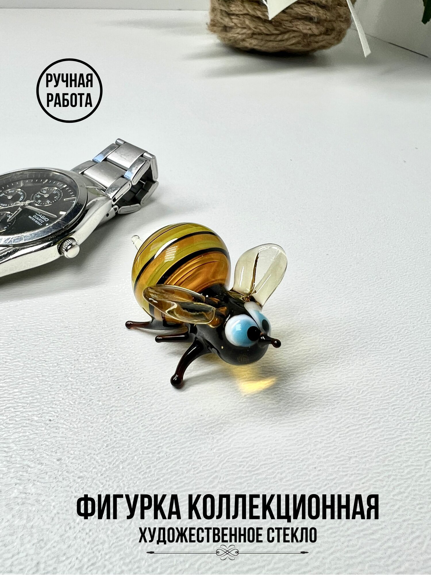 Фигурка коллекционная. Художественное стекло. Пчела