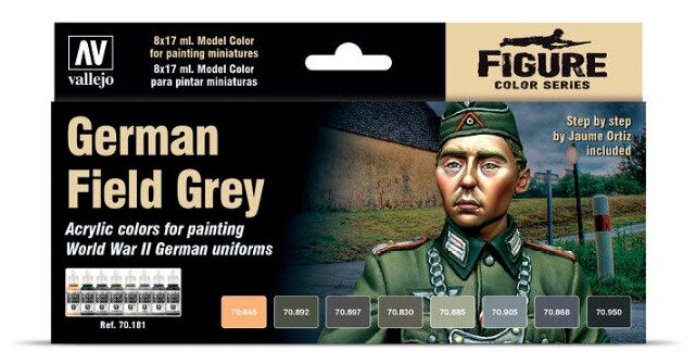 Набор красок Vallejo MODEL COLOR SET: GERMAN FIELD GREY UNIFORM (8)
