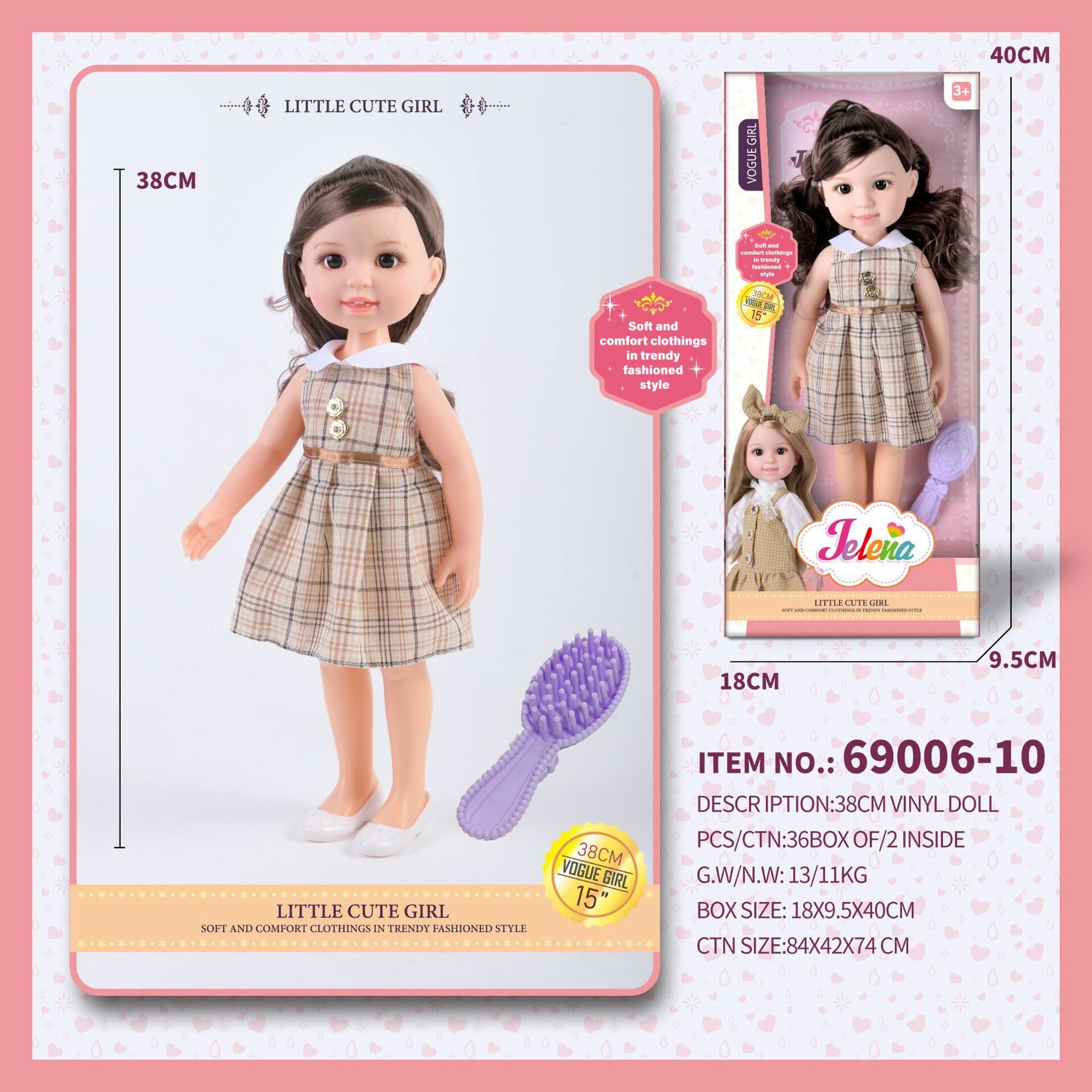 15-дюймовая модная кукла Елена в подарок Juguete Игрушка