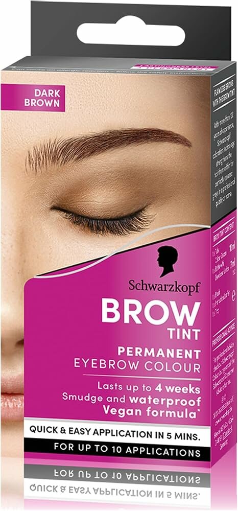 Крем-краска для бровей Schwarzkopf Brow Tint Dark Brown, с лосьоном-активатором (10 мл.+ 7 мл.+ кисточка)