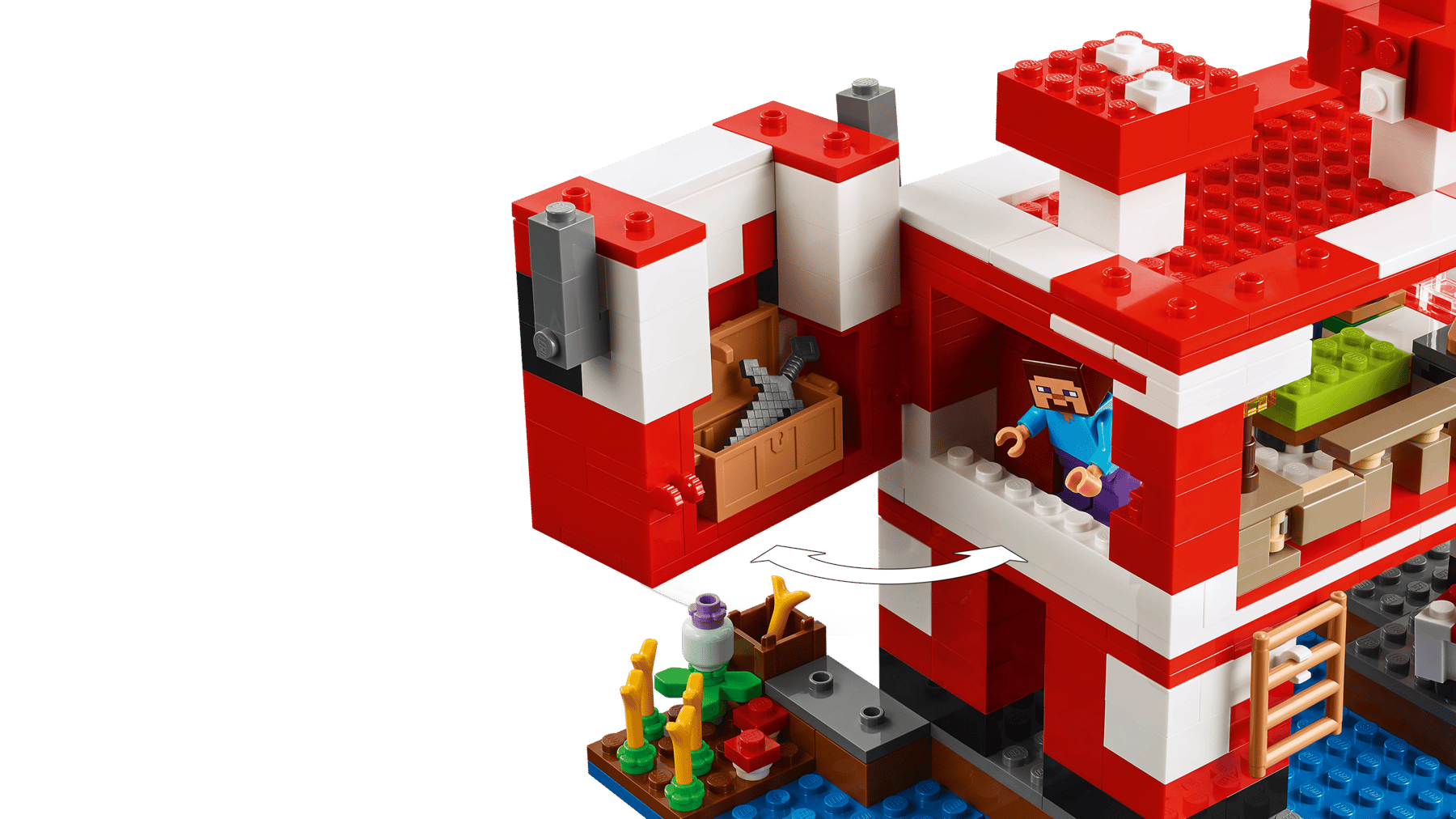 Конструктор LEGO Minecraft The Mooshroom House 21270 МУУхоморный дом, 500 дет. — фото 1