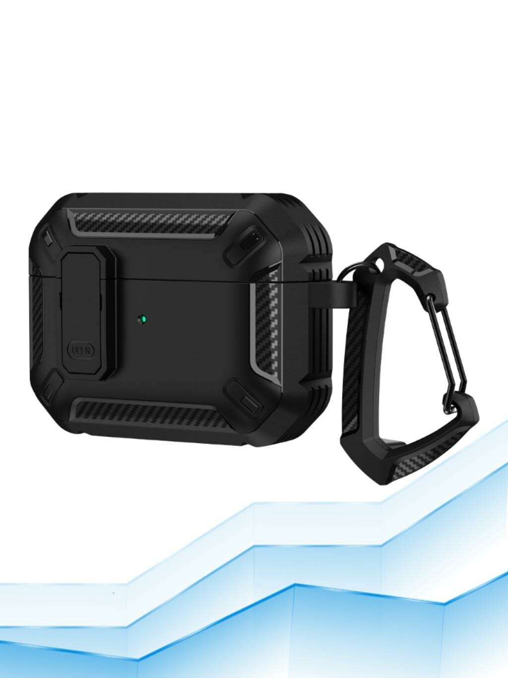 Чехол для наушников с магнитной защёлкой и подставкой, Черный